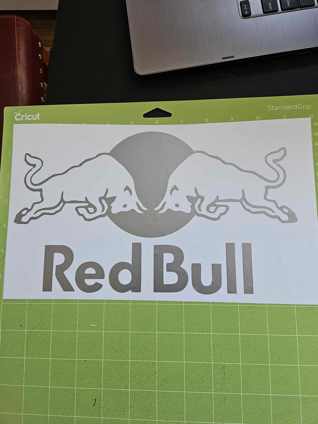 Large Red Bull Decal in Silver Vinyl - Etsy