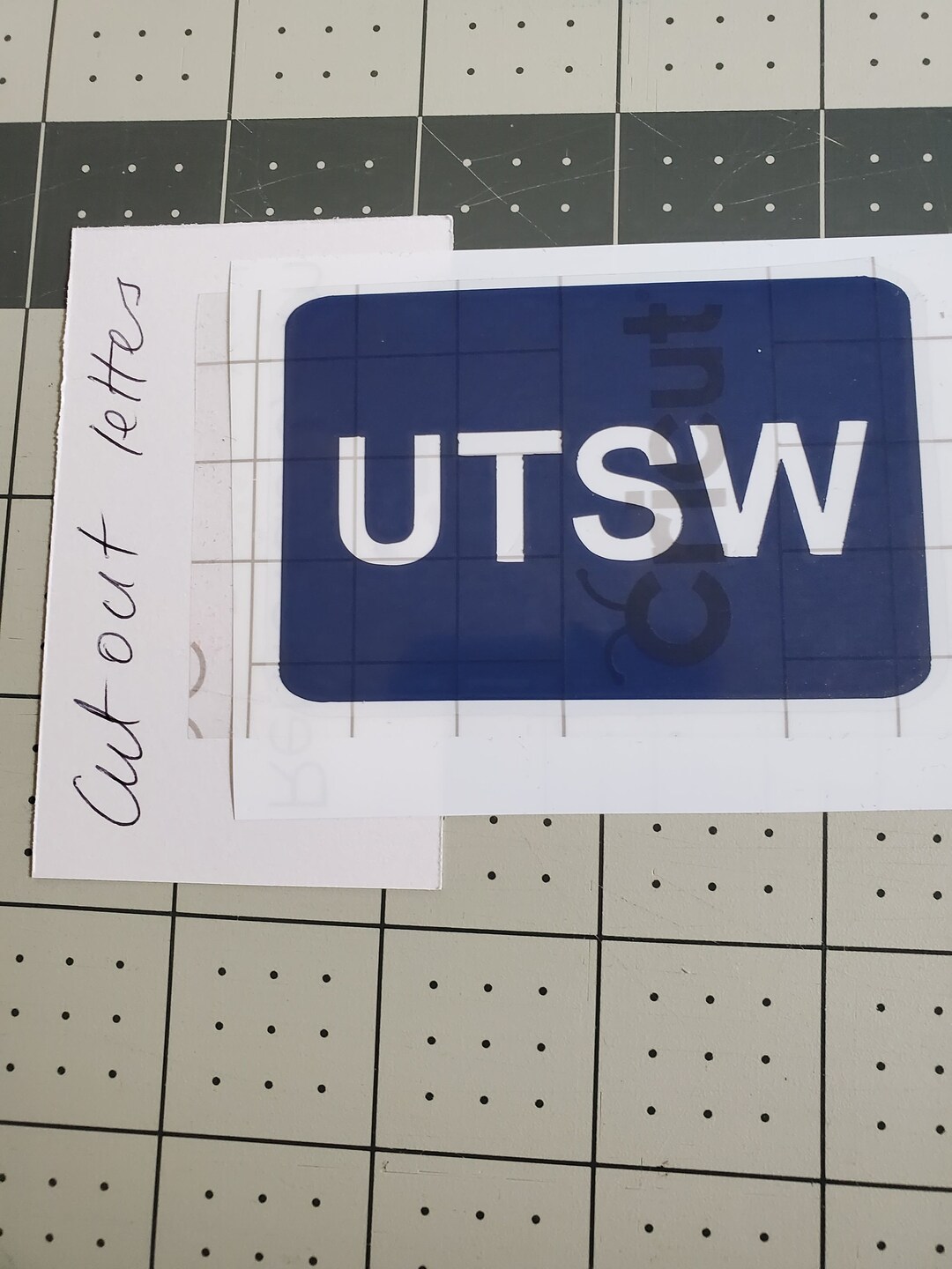 UTSW Sticker W Cut Out Letters - Etsy