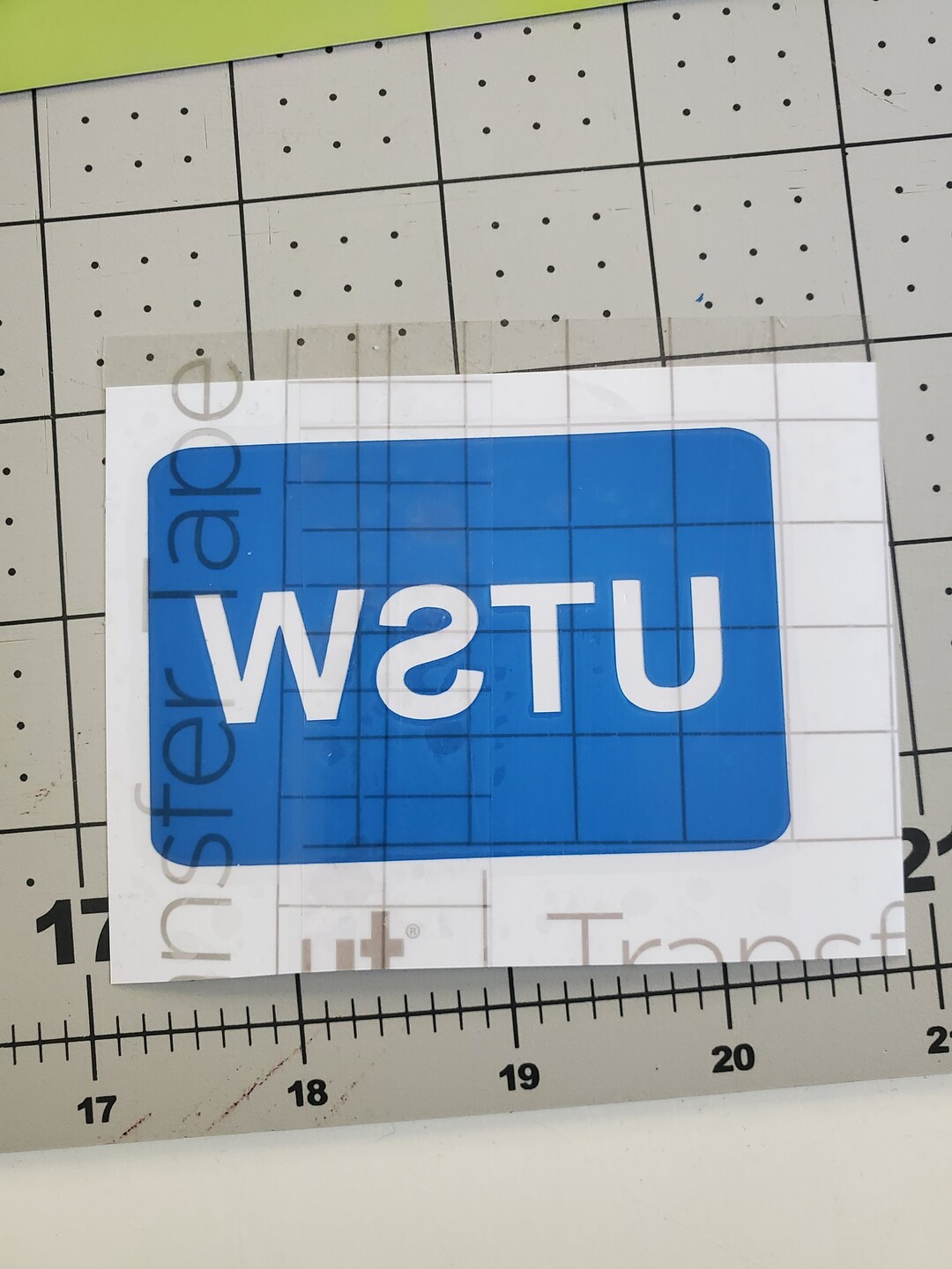 UTSW Sticker W Cut Out Letters, Inside Window Version - Etsy