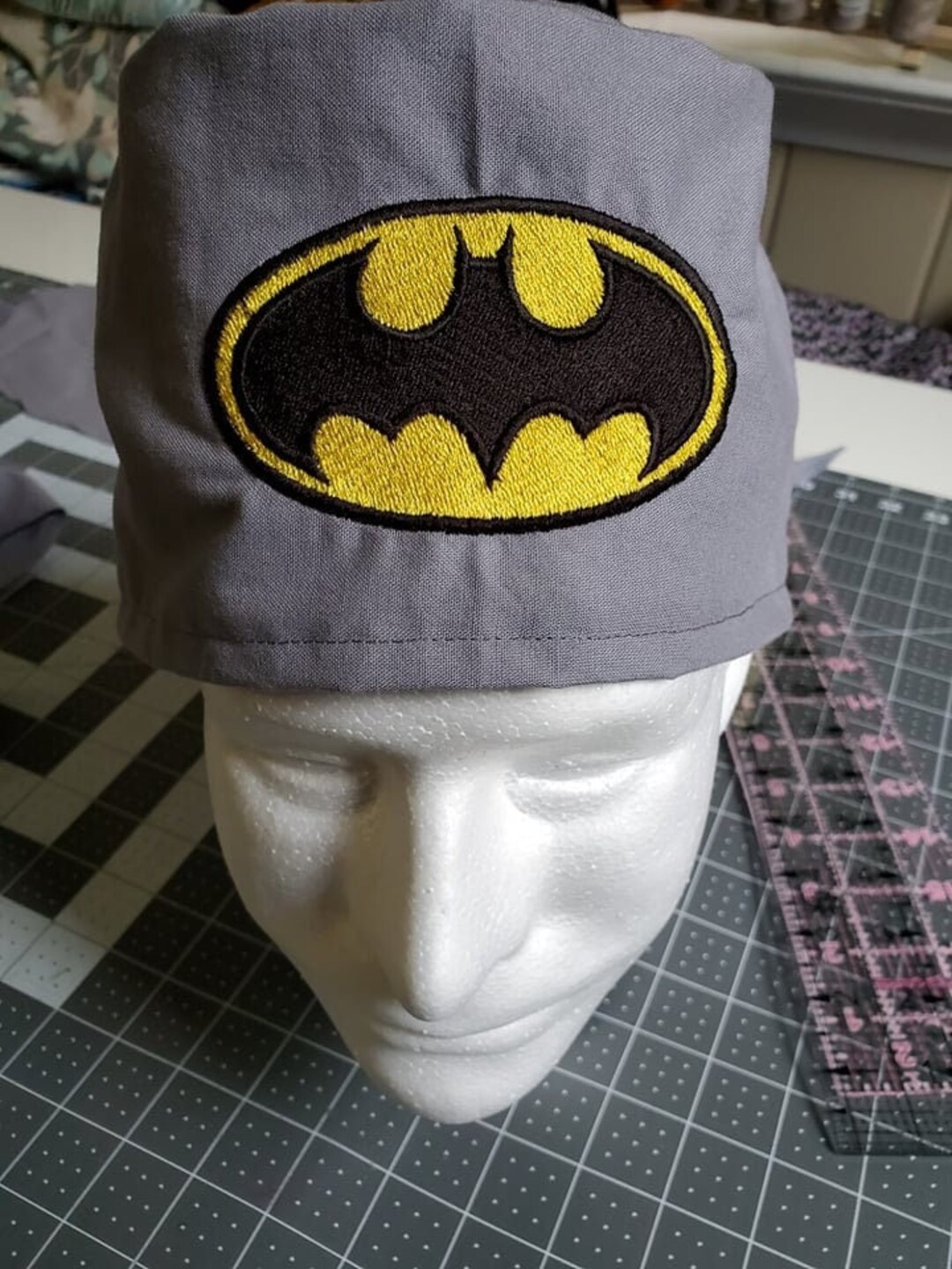 Batman Tie Back Scrub Hat and More - Etsy