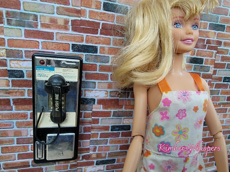 90's Acme Payphone Magnet 1:6 Scale Barbie Size Miniture - Etsy