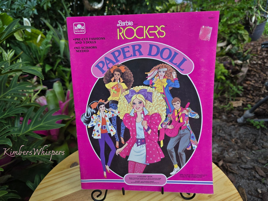1986 Barbie & Rockers Paper Doll Book UNCUT, 80s Golden Book, Vintage ...