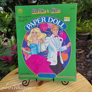 1984 Barbie & Ken Paper Doll Book UNCUT, 80s Golden Book, Vintage ...