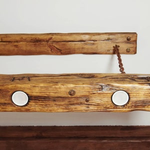 Rustic Beam Lamp. Atmospheric Pendant Lamp. Lamp Made From Old Beams ...
