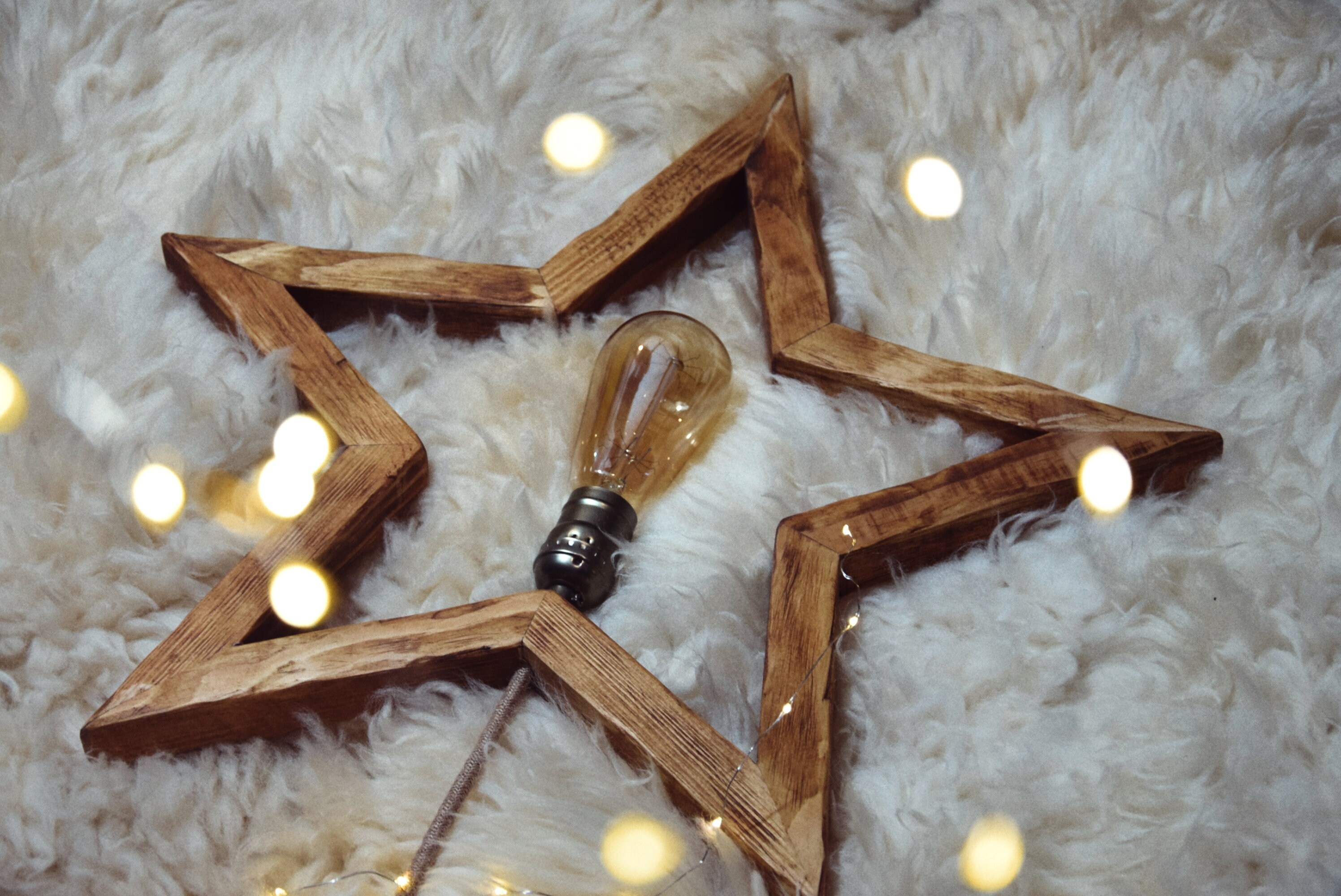 Beautiful Star Lamp. Wooden Decorative Lamp. Rustic - Etsy