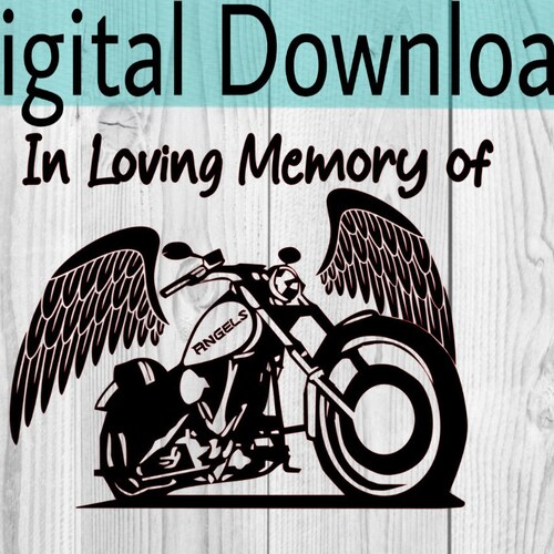 DOWNLOAD in Loving Memory Motorcycle Loss SVG Sticker Decal | Etsy