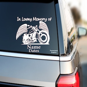 In Loving Memory of Decal | in Memory of Decal | Motorcycle Decal ...