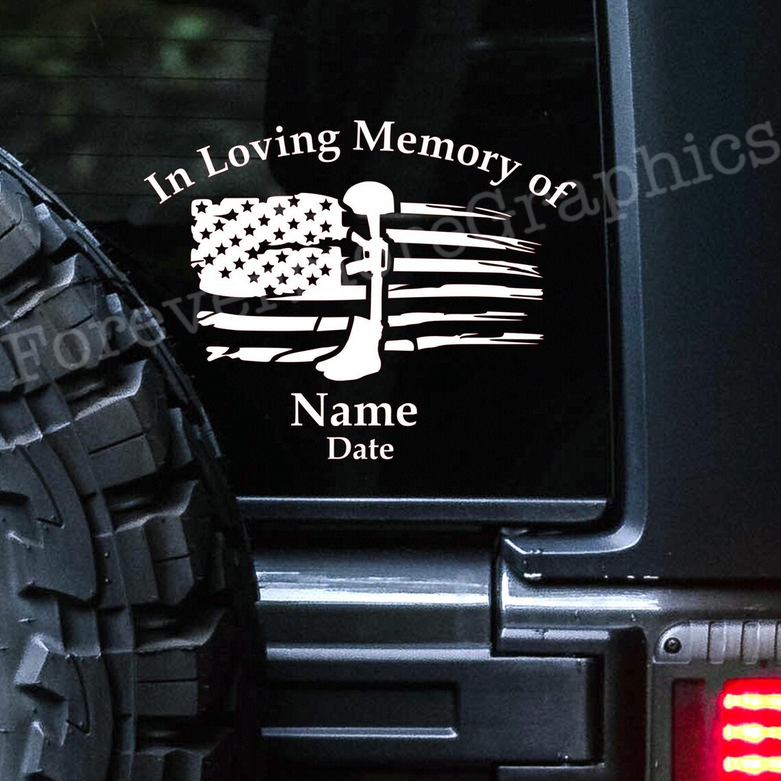 In Loving Memory Decal In Loving Memory Military Decal | Etsy