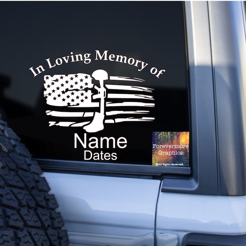 In Loving Memory Decal in Loving Memory Military Decal | Etsy