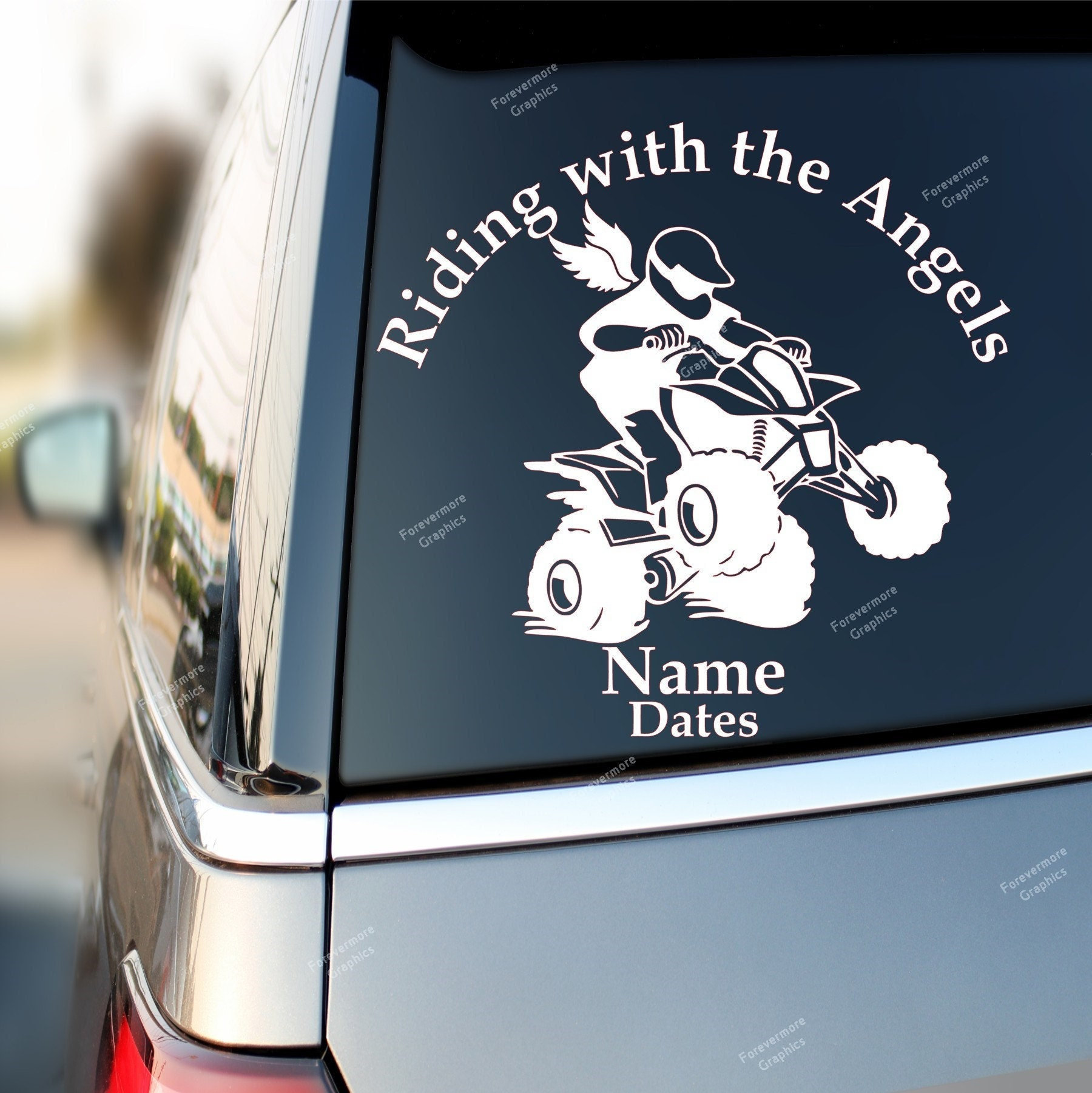 Riding With the Angels Decal | in Loving Memory Decal | Loving Memory ...