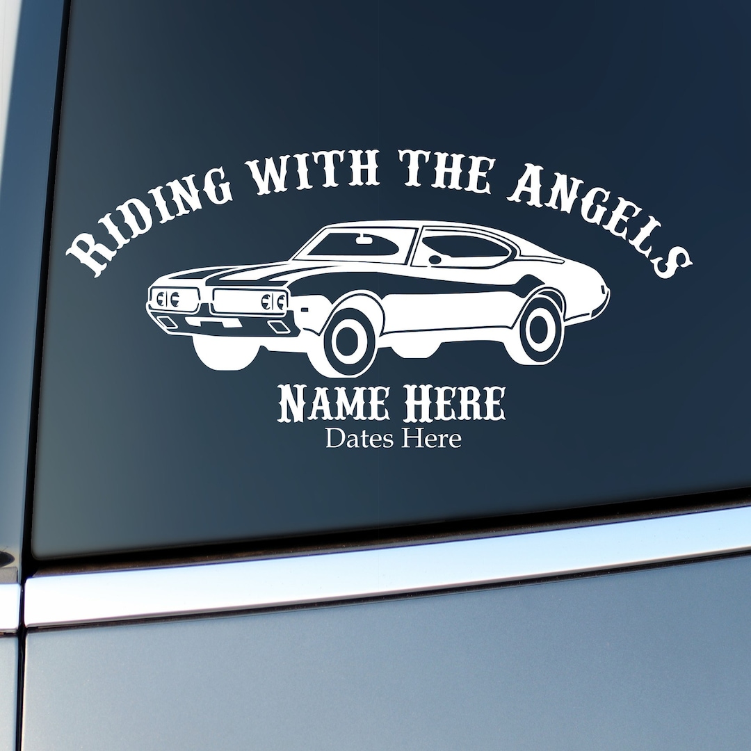 Riding With the Angels Decal | Car Decal | Loving Memory Decal | in ...