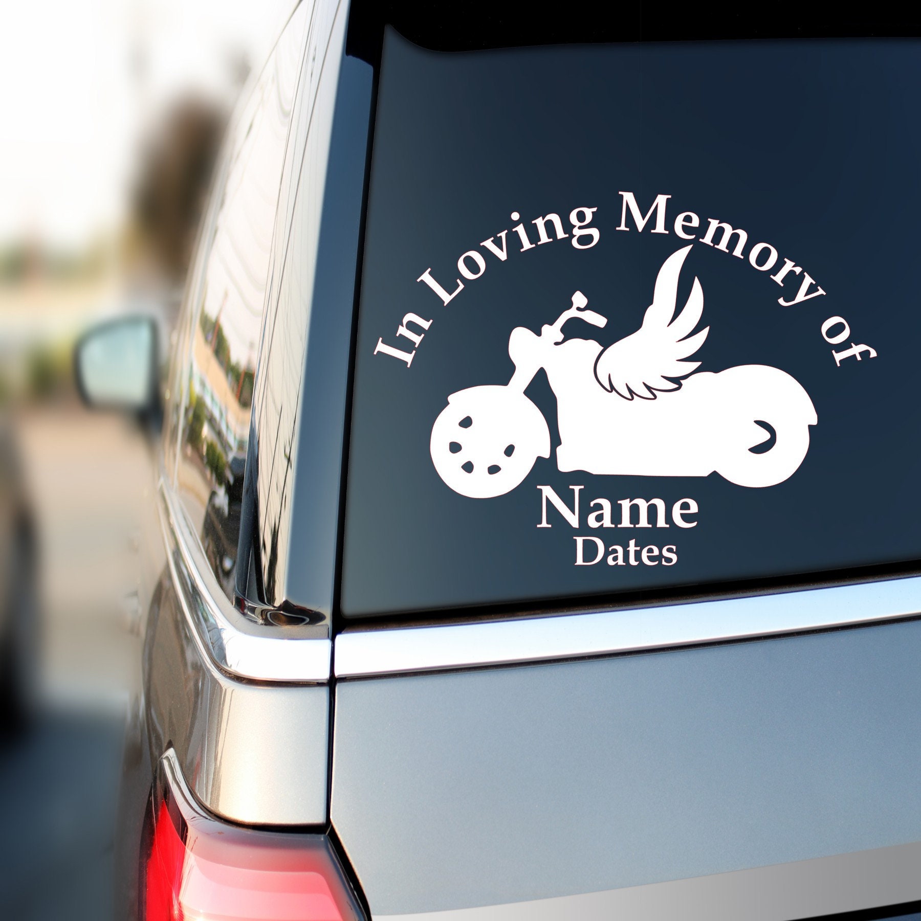 In Loving Memory Decal Loving Memory Decal Motorcycle Decal Celebration ...