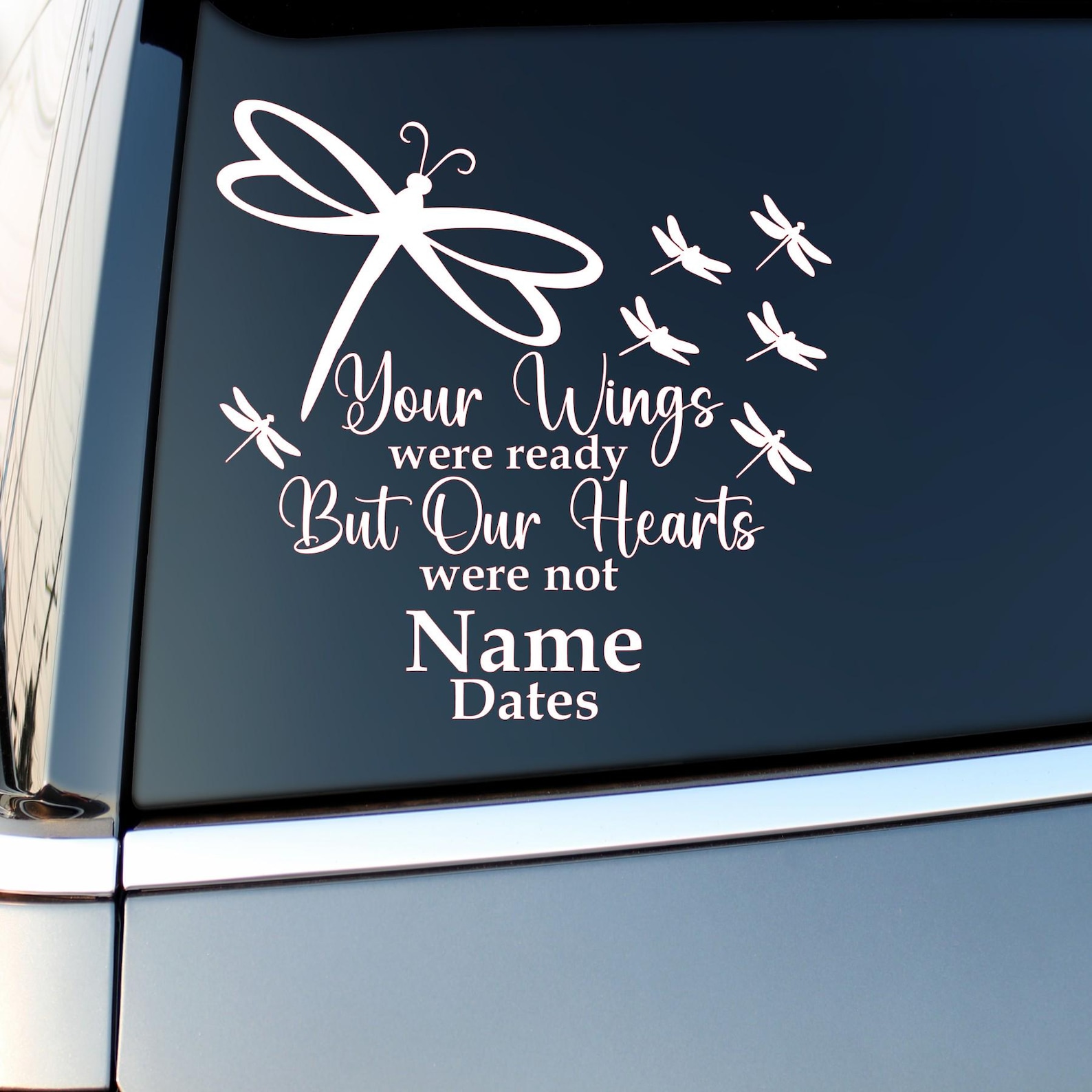 Dragonfly Decal | in Loving Memory Decal | Loving Memory Decal ...