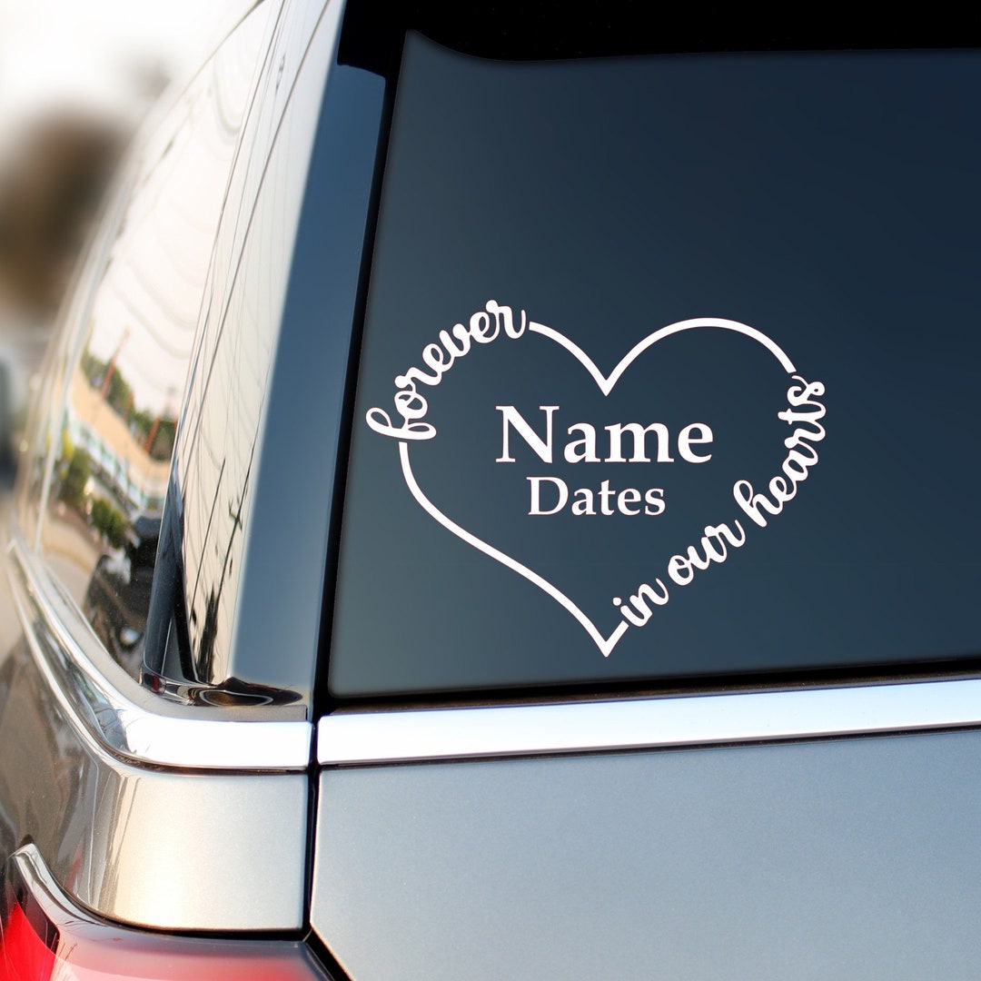 In Loving Memory Decal | Memorial Decal | Forever in Our Hearts Decal ...