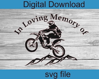 Digital Download in Loving Memory Svg Motorcycle SVG - Etsy UK