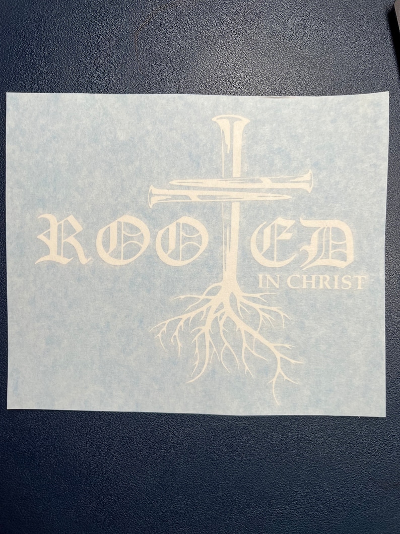 Rooted in Christ Decal Christian Sticker Christian Decal - Etsy