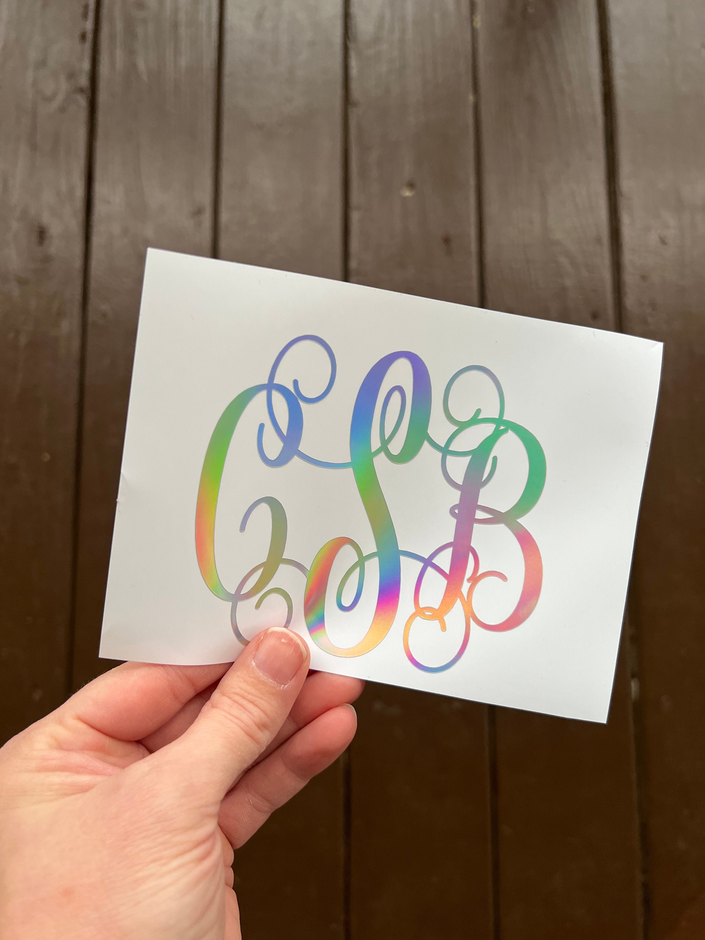 Monogram Monogram Sticker Personalized Monogram Monogram - Etsy