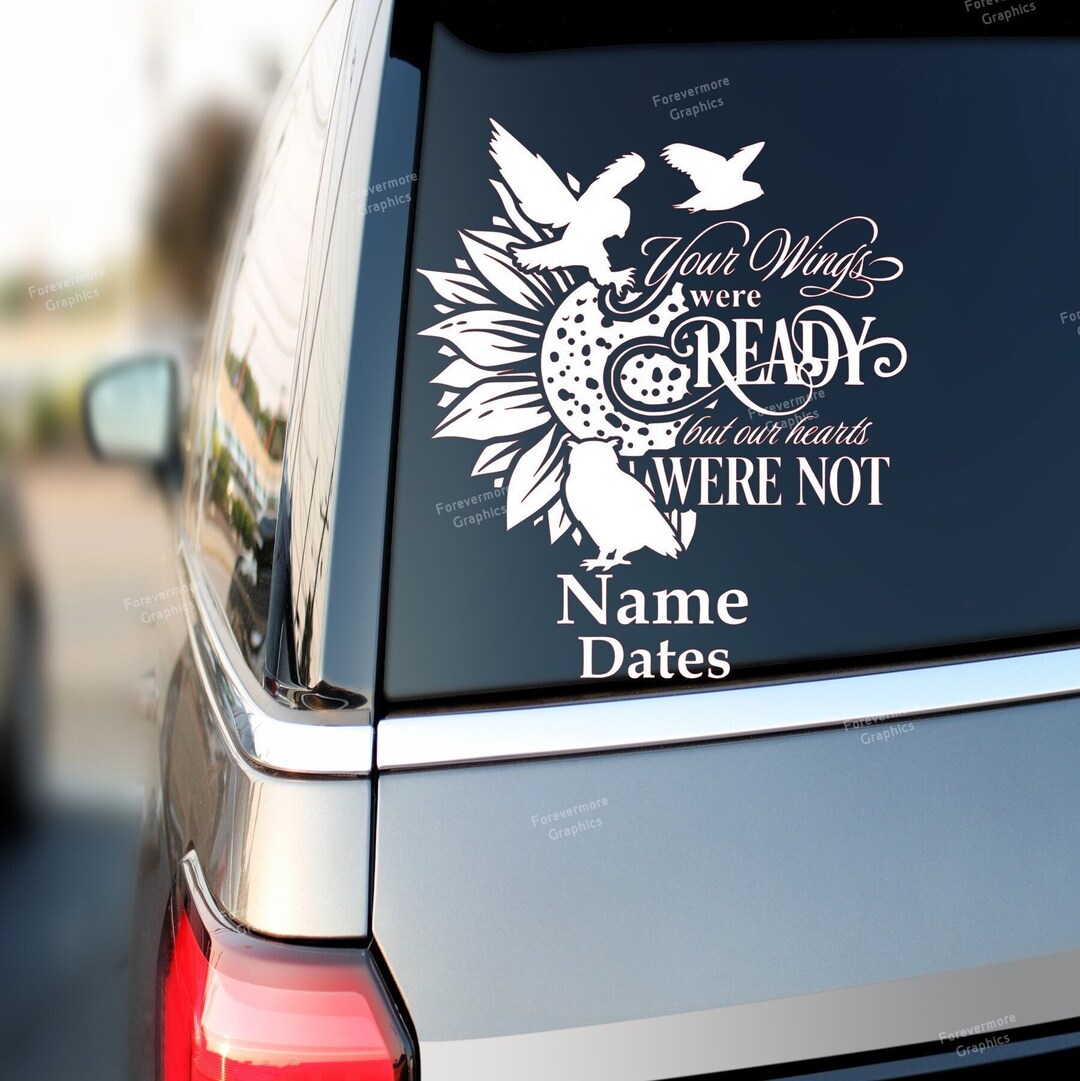 Your Wings Were Ready but Our Hearts Were Not | Owl Decal | Owl Sticker ...