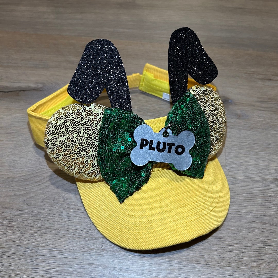 Pluto Inspired Mouse Ear Visor, Pluto Costume Visor, Customizable Mouse Ears for Running ...