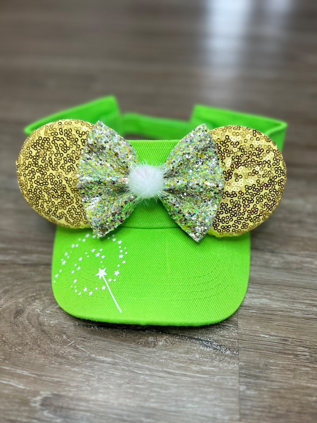 Tink Mouse Ear Visor, Green Fairy Mouse Ears, Princess Weekend Running ...