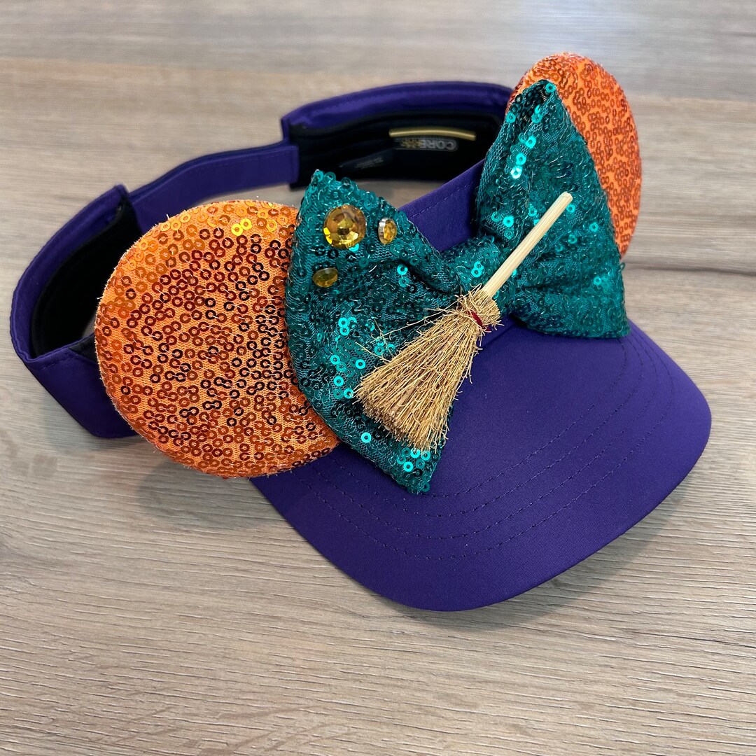 Hocus Pocus Inspired Mouse Ear Visor, Halloween Race Themed Visor ...