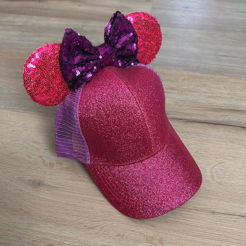Glitter Mouse Ear Hats, Mouse Ear Hat With Ponytail Slit - Etsy