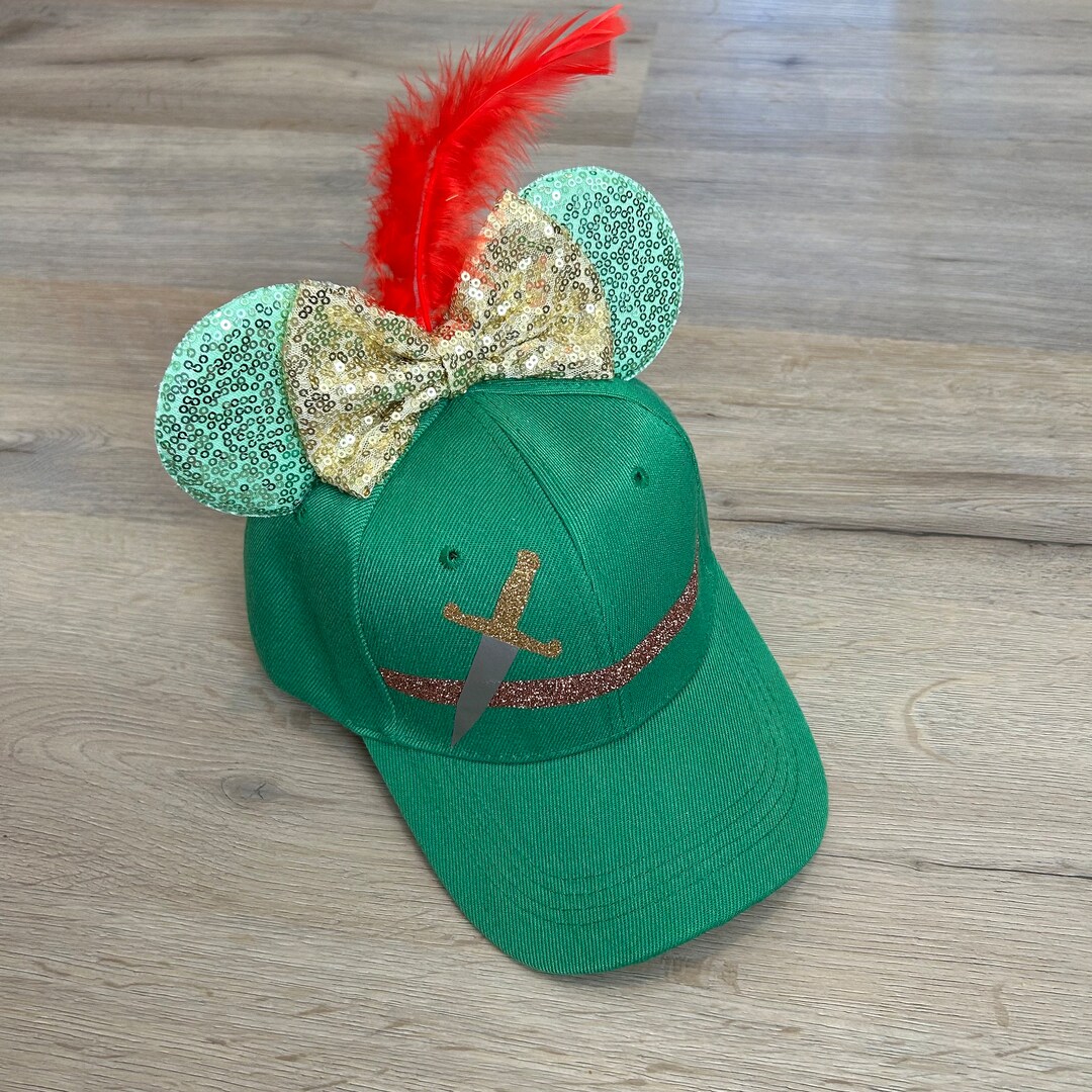 Peter Pan Inspired Mouse Ear Hat, Customizable Mouse Ears, Costume ...