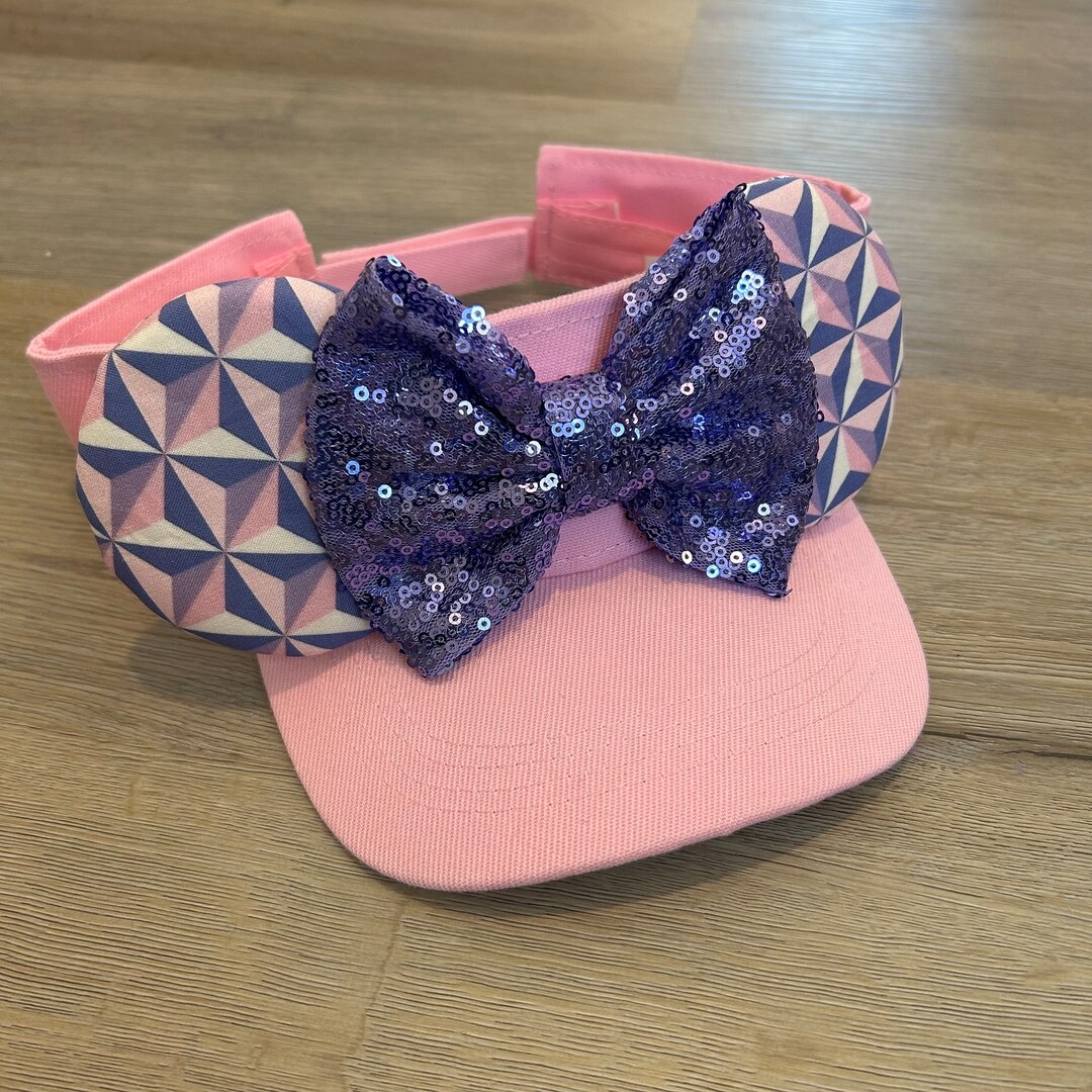 Purple and Pink Spaceship Earth Inspired Mouse Ears, Customizable Mouse ...