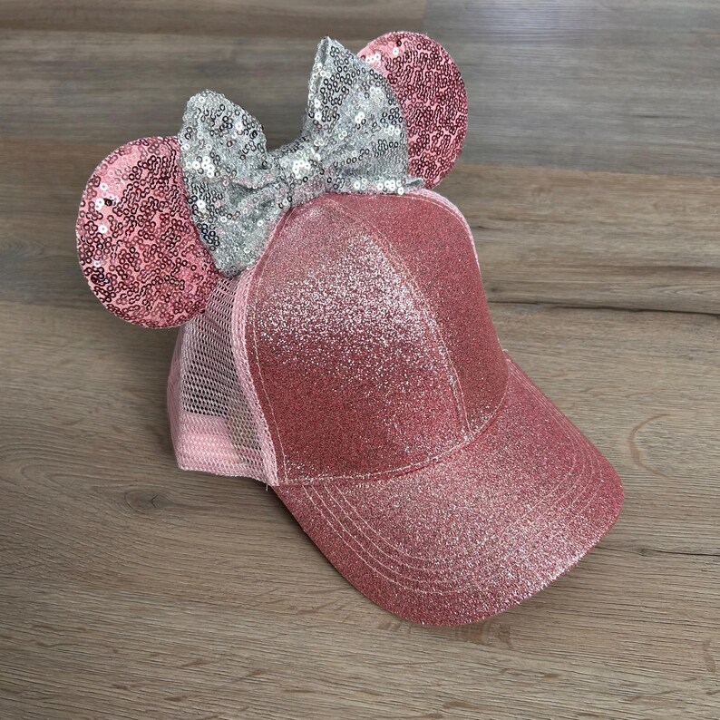 Glitter Mouse Ear Hats, Mouse Ear Hat With Ponytail Slit - Etsy