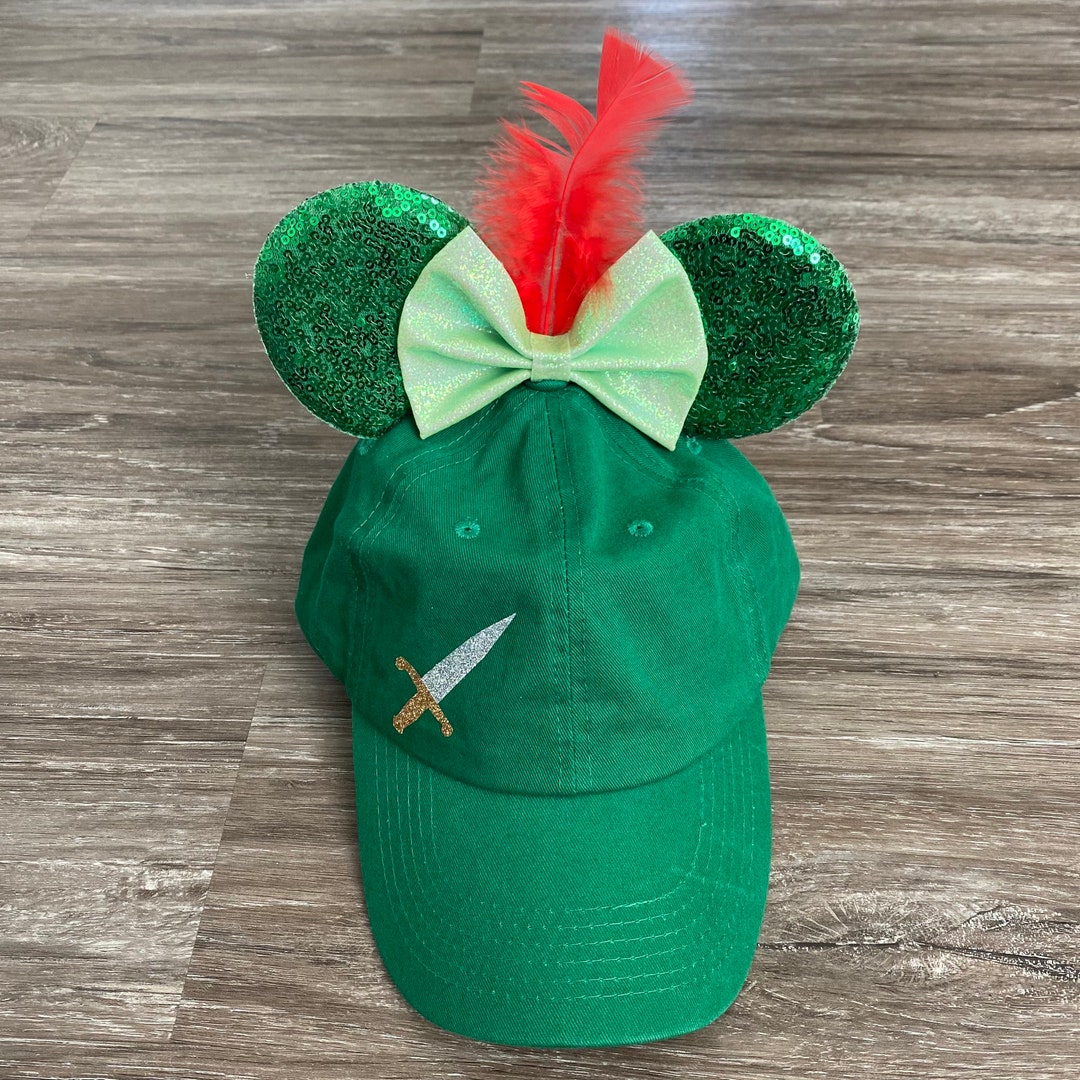 Peter Pan Inspired Mouse Ear Hat, Peter Pan Running Costume Accessory ...