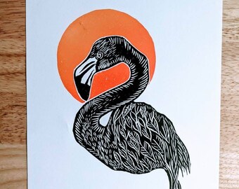 Block Print Bird - Etsy