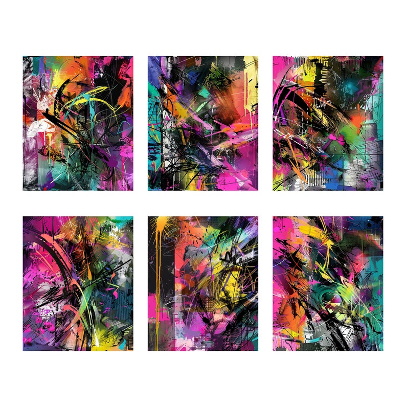 Color Frenzy: 12 Digital Paper Patterns for Scrapbooking, Graphic ...