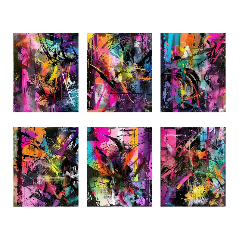 Color Frenzy: 12 Digital Paper Patterns for Scrapbooking, Graphic ...