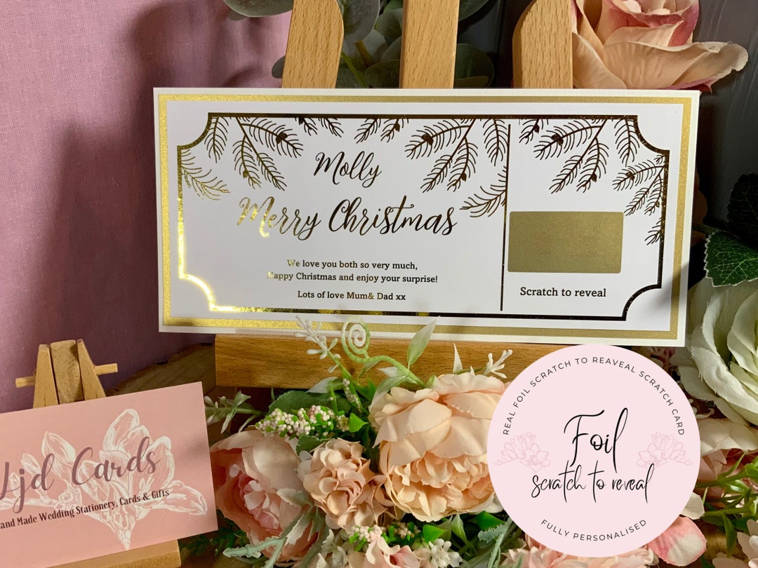 Surprise Christmas Scratch to Reveal Voucher, Personalised Christmas ...
