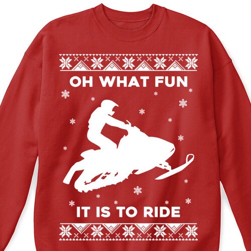 Oh What Fun It is to Ride Snowmobile Christmas Sweatshirt - Etsy