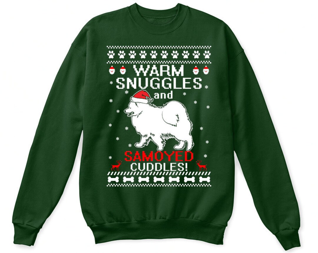 Samoyed Sweatshirt, Samoyed Ugly Shirt, Samoyed Christmas Shirt ...