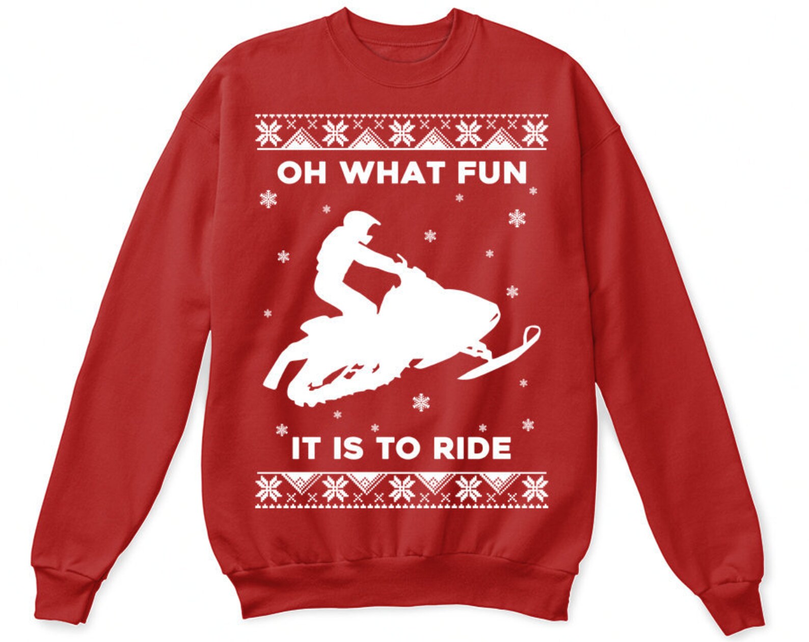 Oh What Fun It is to Ride Snowmobile Christmas Sweatshirt - Etsy