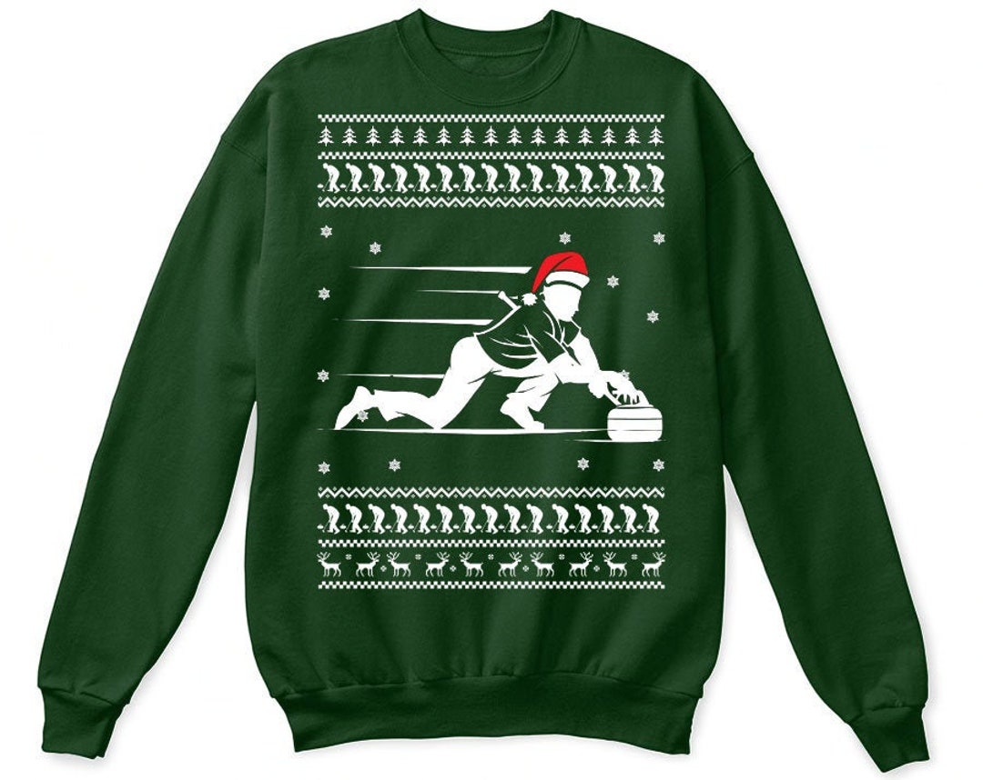 Curling Sweatshirt, Curling Sweater, Curling Christmas Shirt, Curling ...