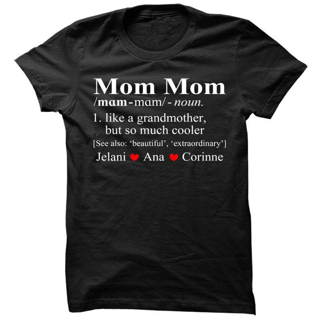 Personalized Mommom Shirt, Mommom Custom Name Shirt, Mommom Definition ...