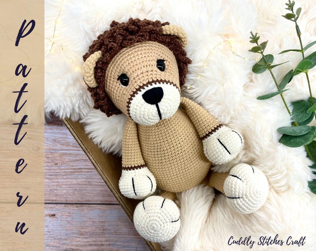 LOW-SEW Crochet Lion Pattern, Easy-to-follow Amigurumi Lion Pattern ...
