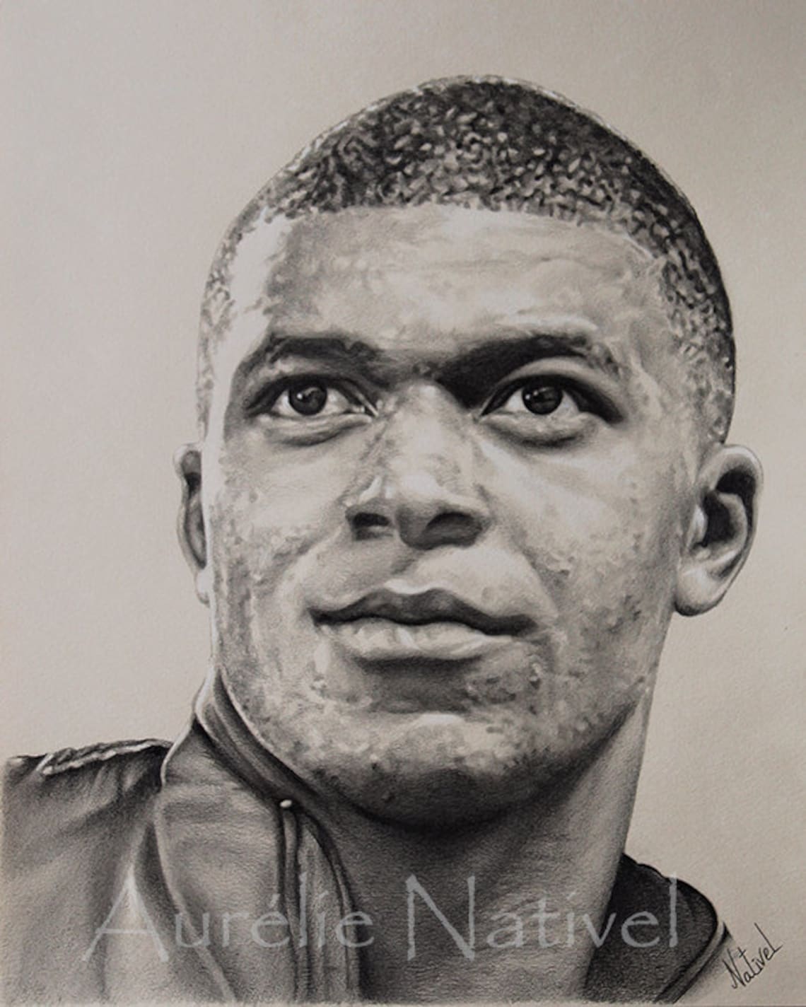 Portrait Drawing of Kylian Mbappé - Etsy