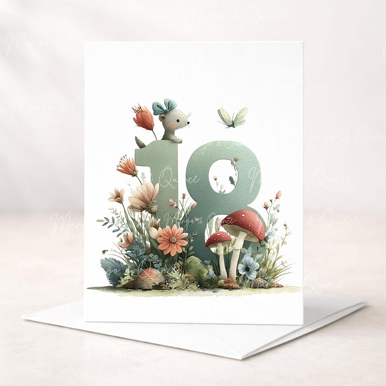 20 Whimsical Forest Numbers 1-20 Clipart PNG, Woodland Birthday ...