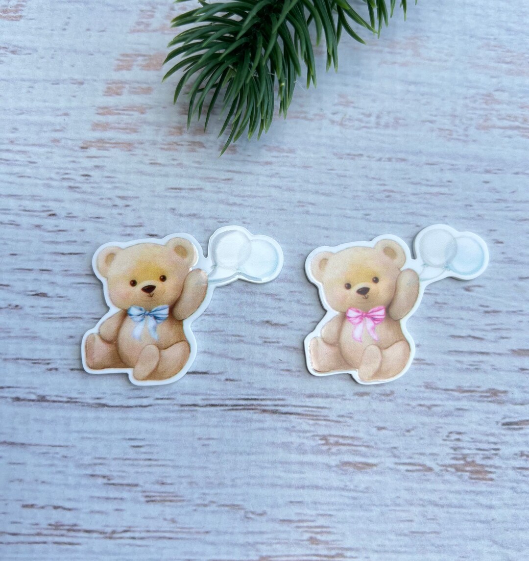 5 Pieces Teddy Bear Planar Resin Teddy Bear Flatback Resin - Etsy