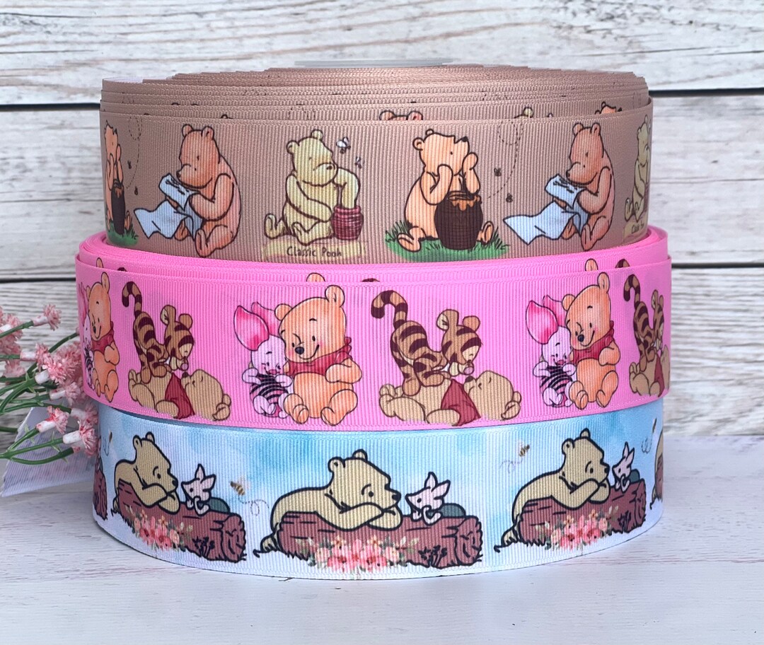 7/8” or 1 1/2" or 3" Classic Pooh Grosgrain Ribbon Classic Winnie the ...