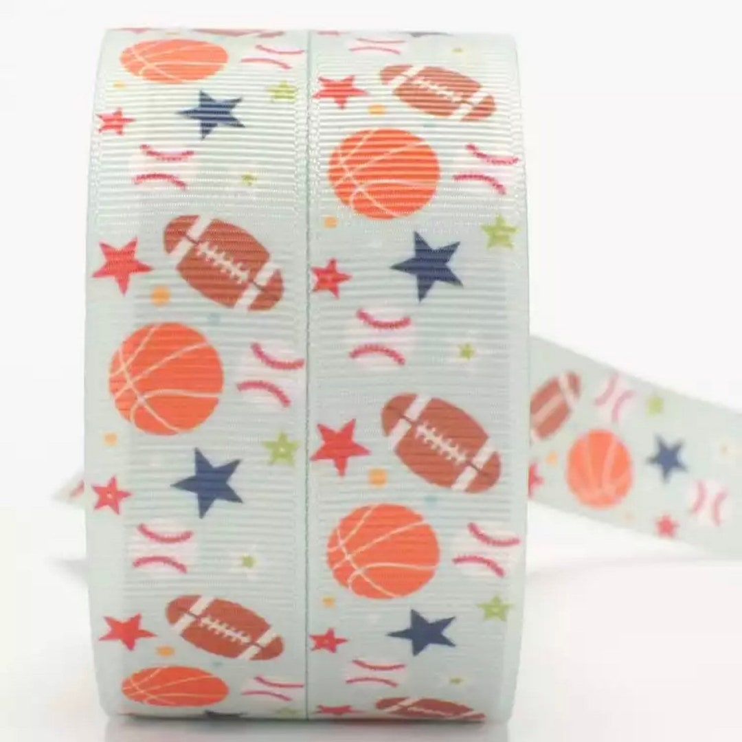 7/8" All Star Grosgrain Ribbon 3 Yards ,sports Ribbon ,diy Hair Bow ...