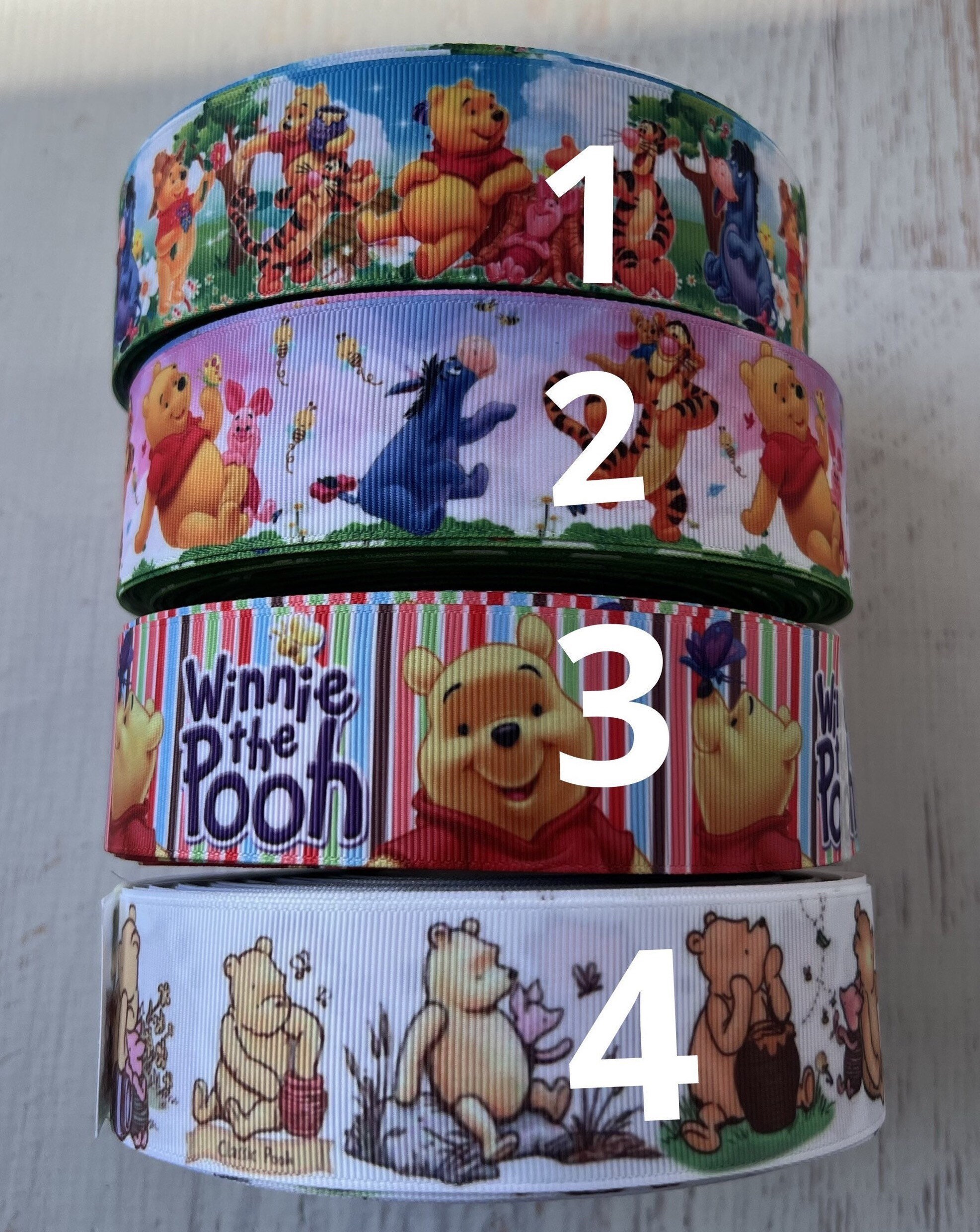 1 1/2” Winnie the Pooh Grosgrain Ribbon 3 Yards Winnie the Pooh Classic ...