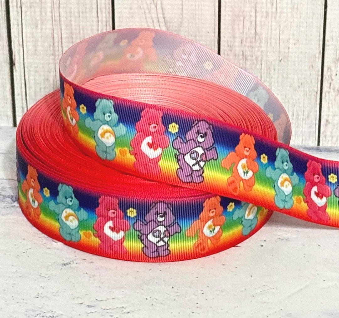 7/8” 1 1/2” Care Bears Grosgrain Ribbon Bears Grosgrain Ribbon 3 Yards ...