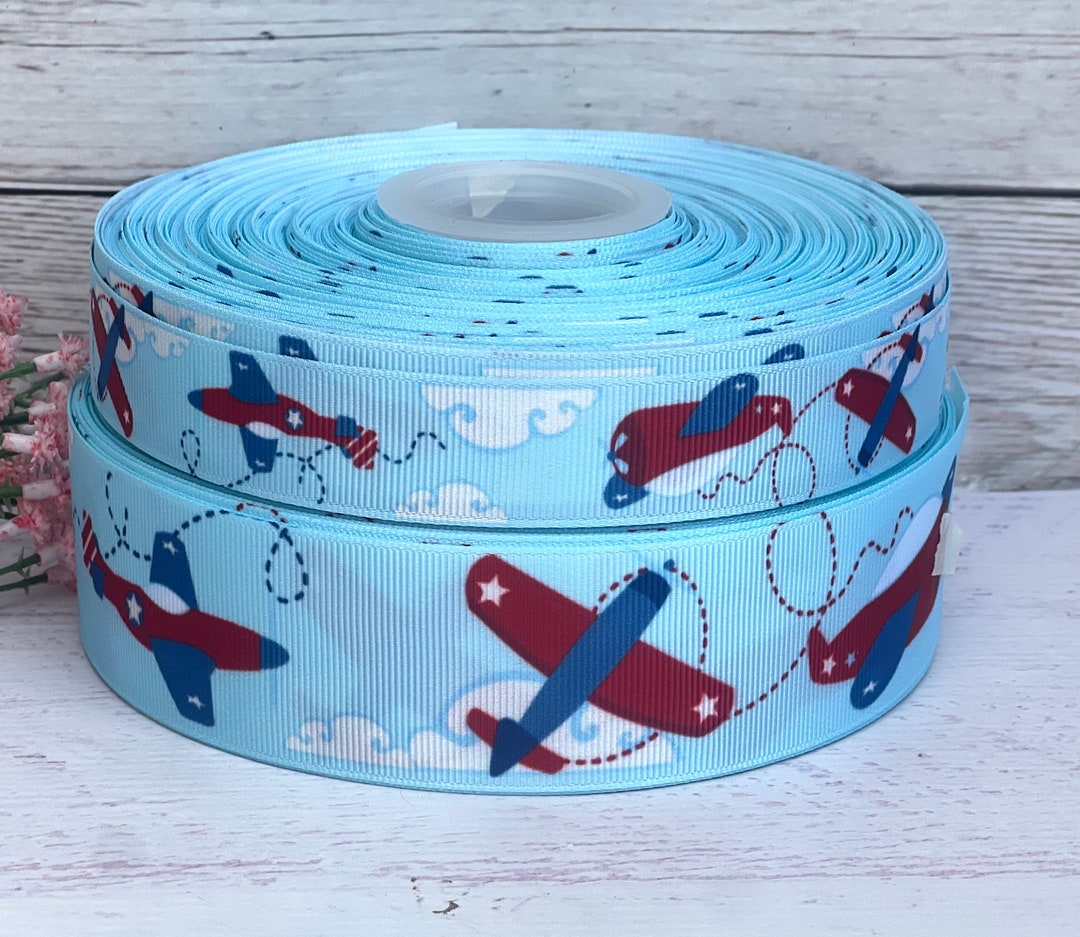 7/8” 1 1/2” Airplane Grosgrain Ribbon , Airplane Ribbon - Etsy
