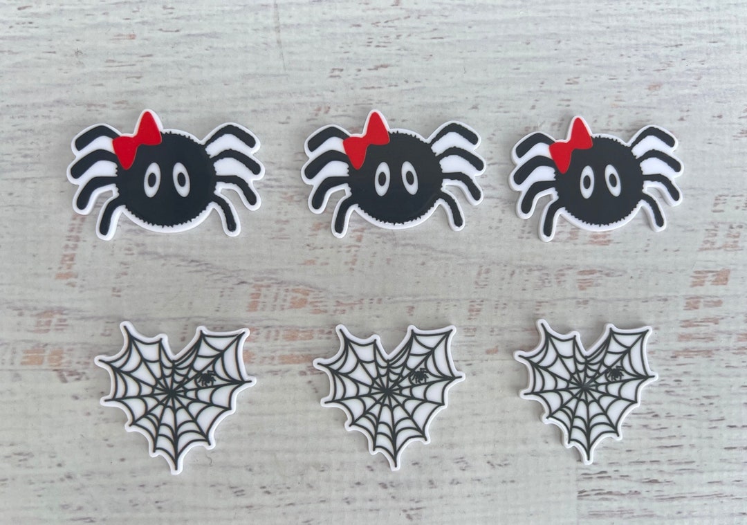 Halloween Spider Resin, Spiders Planar Resin, Spider Cabochons, Spider ...