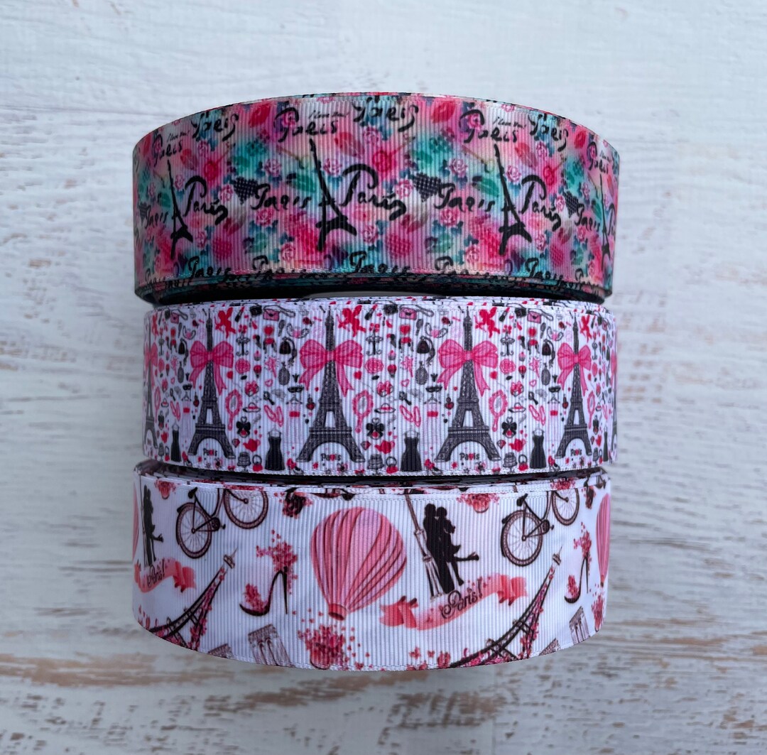 1 1/2” Eiffel Tower Grosgrain Ribbon ,paris Grosgrain Ribbon ,french ...